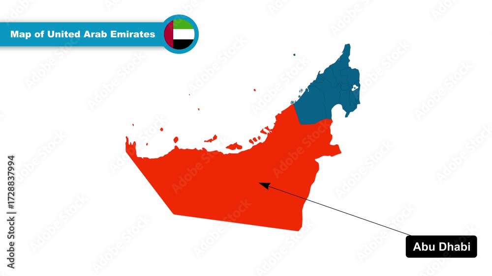 Abu Dhabi Map Video, United Arab Emirates map, Political Map of UAE ...