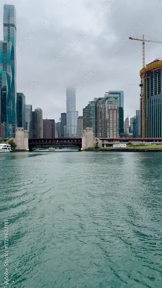 Majestic views of iconic Chicago, Illinois urban architecture and Lake ...