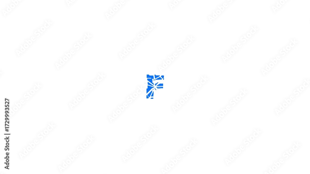 Shatter F Text Animation.Broken and Exploding Typography Effect ...