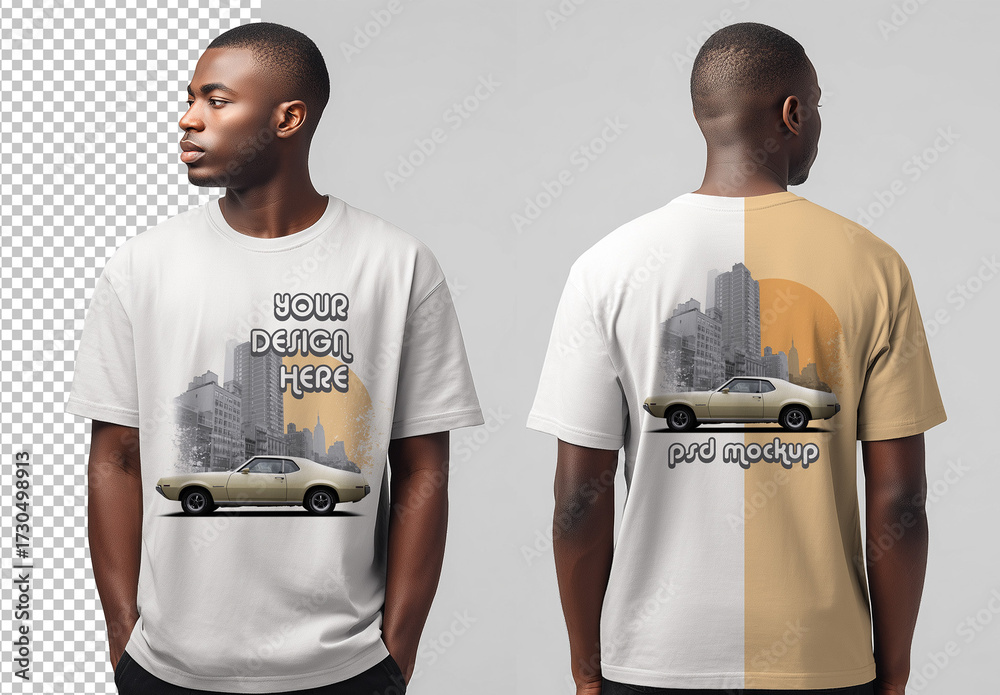 T-shirt mockup front and back Stock Template | Adobe Stock