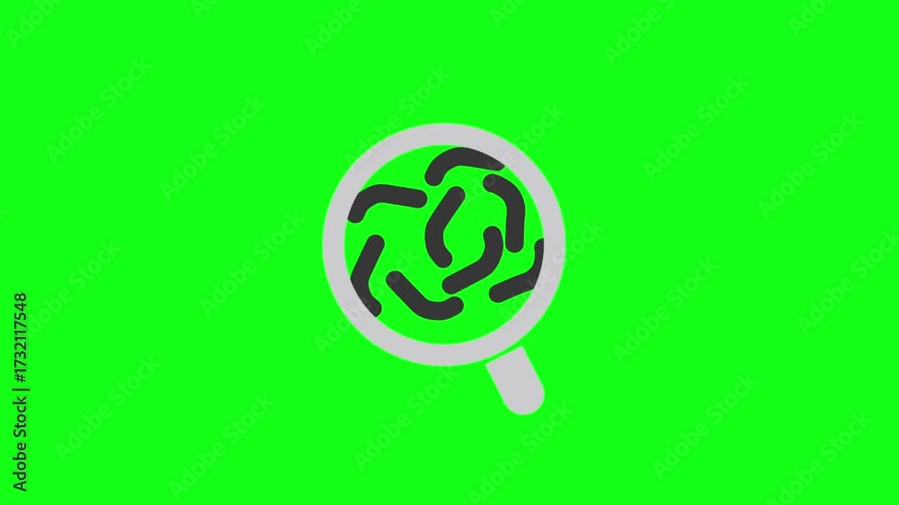 Animated Microscope Loop Visualizing Worms Bacteria with Green Screen ...