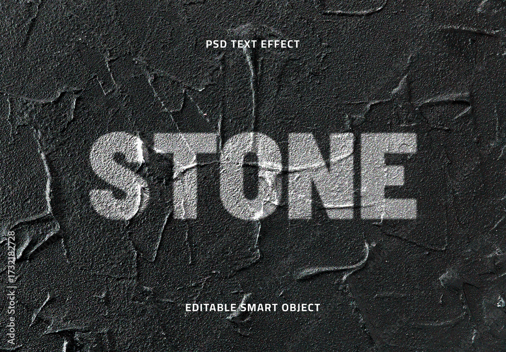 Stone Wall Text Effect Template Stock Template | Adobe Stock
