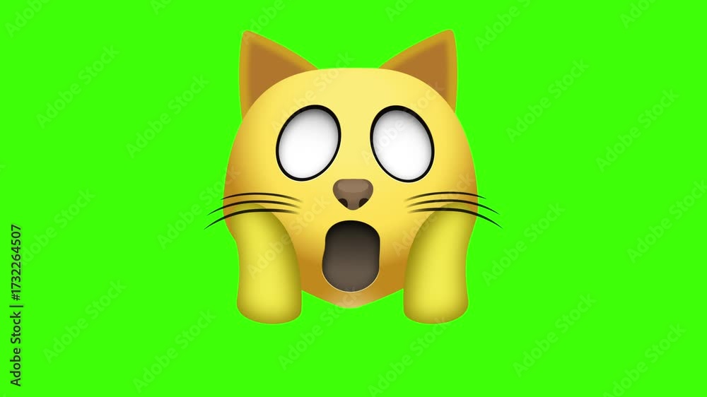 Weary Cat Face emoji animated. Weary Cat Face emoji animated 4k on ...