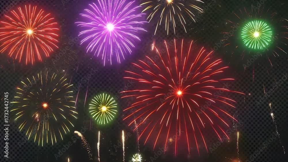 pyrotechnics on clear backdrop moving backgrounds for fireworks cartoon ...