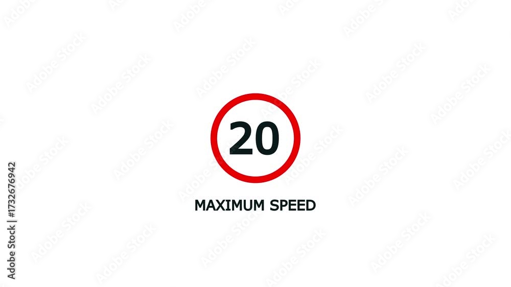 20 Max Speed Limit Sign ,Shin Tomei expressway speed limit 20 road sign ...