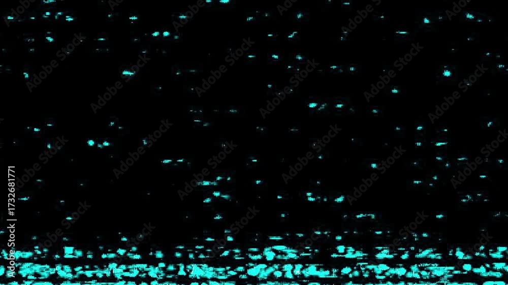 Vidéo Stock Futuristic digital glitch overlay with VHS error signal ...