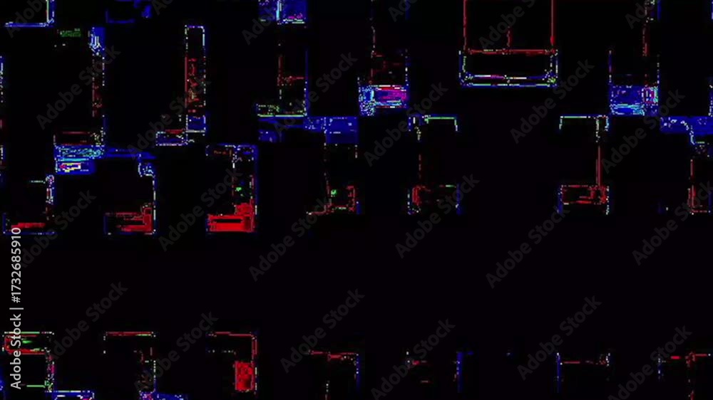 Video Stock Glitch distortion screen transition featuring analog TV ...