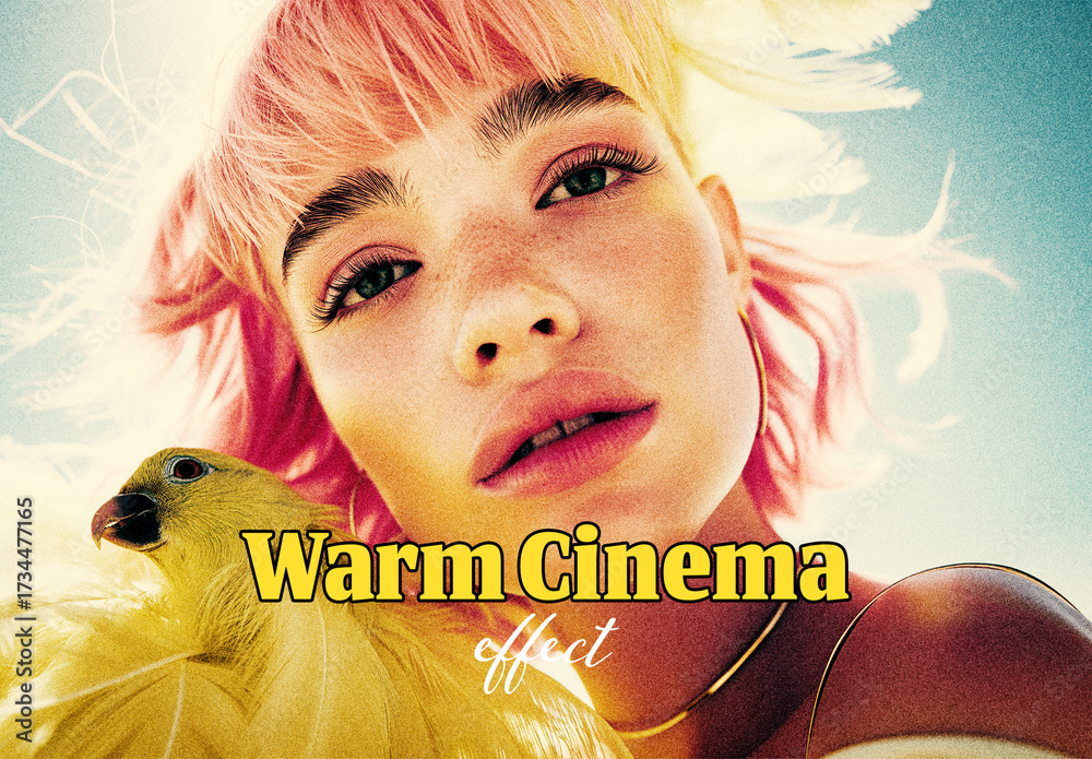 Warm Cinematic Photo Effect plantilla de Stock | Adobe Stock