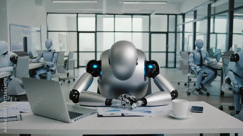 Humanoid robots efficiently operating in synchronized corporate ...