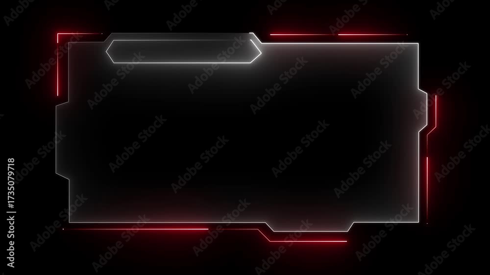 Live streaming neon text frame animation box frame neon frame live ...
