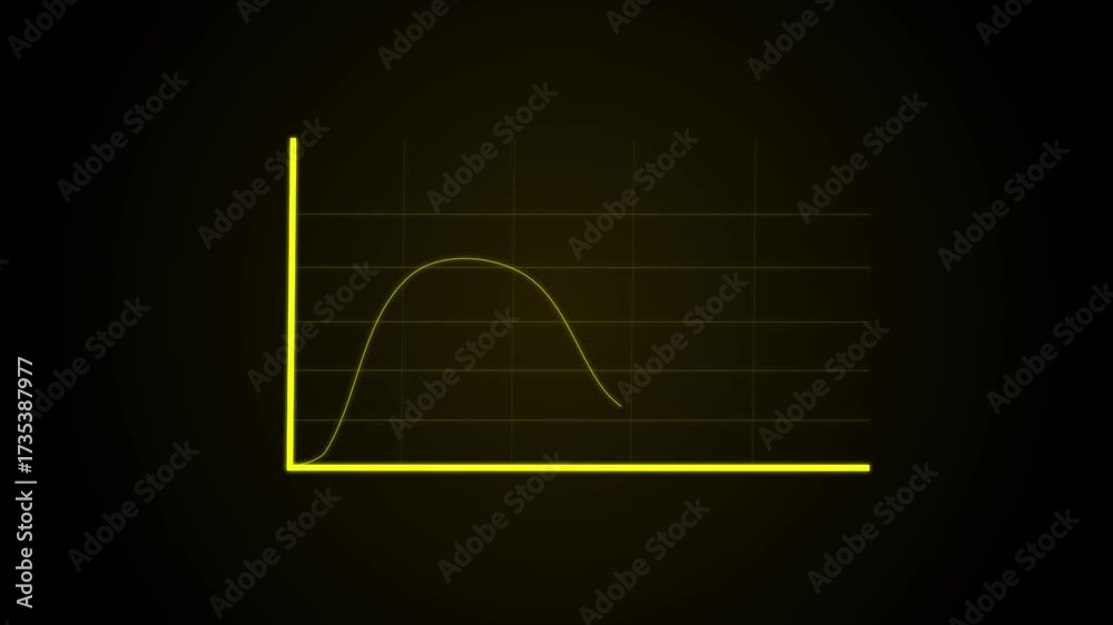 Probability distribution diagram animation. Animated bell curve line ...
