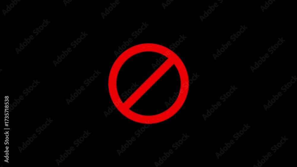 No Sign icon. warning or no entry forbidden circle and line symbol ...
