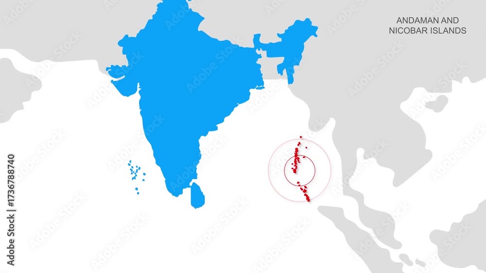 Andaman And Nicobar Islands, India Animated Political Map ...