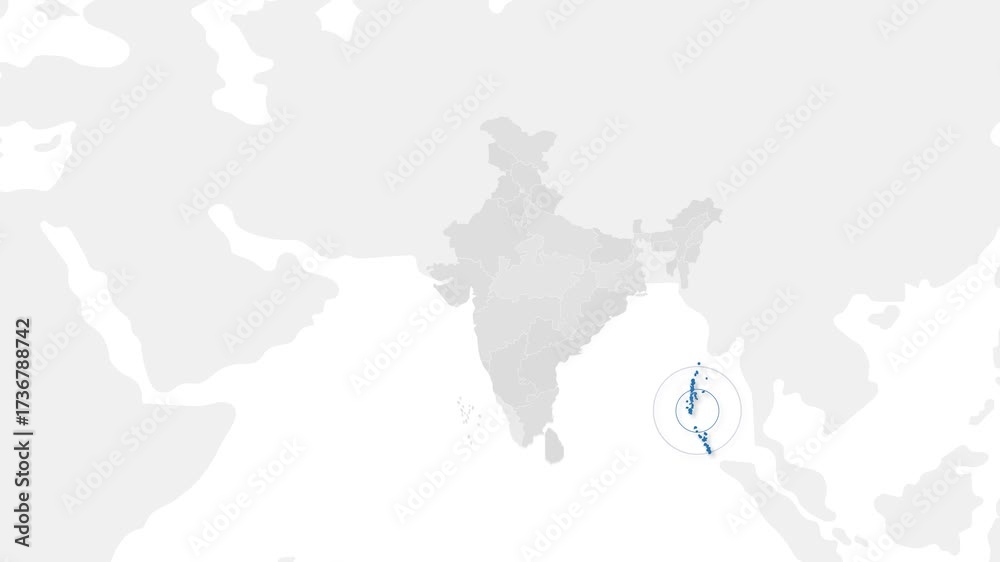 Andaman And Nicobar Islands, India Animated Political Map ...