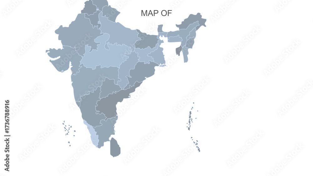 Andaman And Nicobar Islands, India Animated Political Map ...
