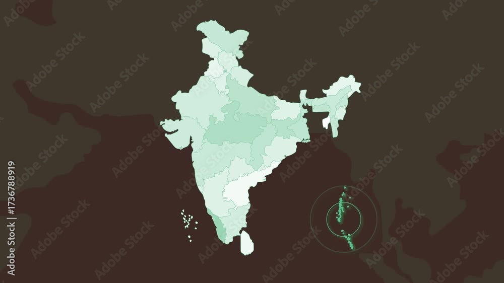 Video „Andaman And Nicobar Islands, India Animated Political Map ...