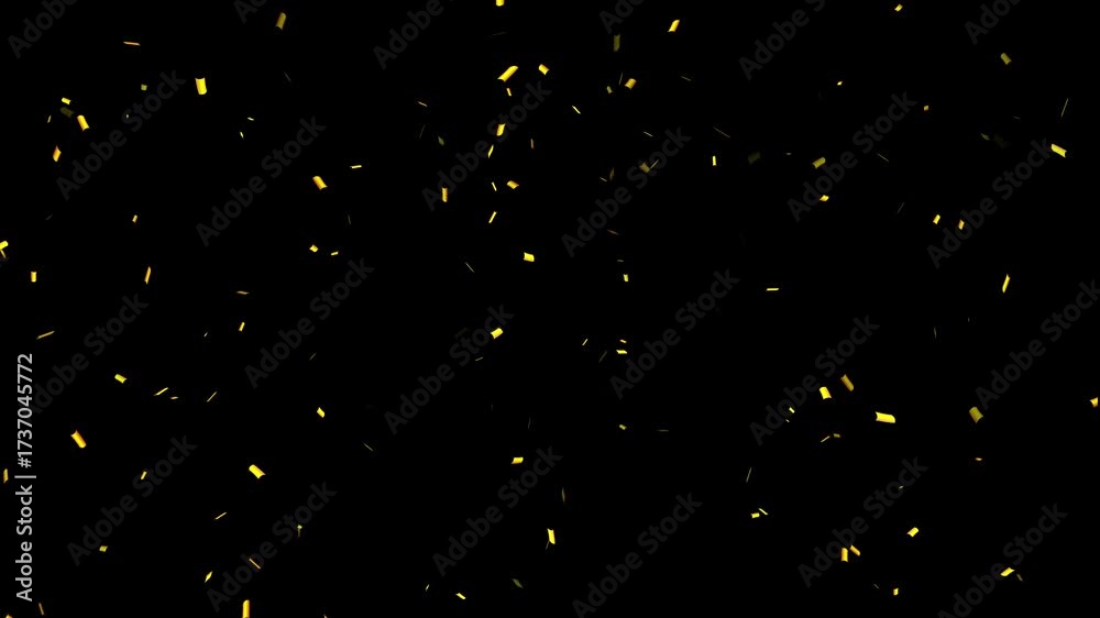 3D animation of exploding confetti, Colorful Isolated Confetti party ...