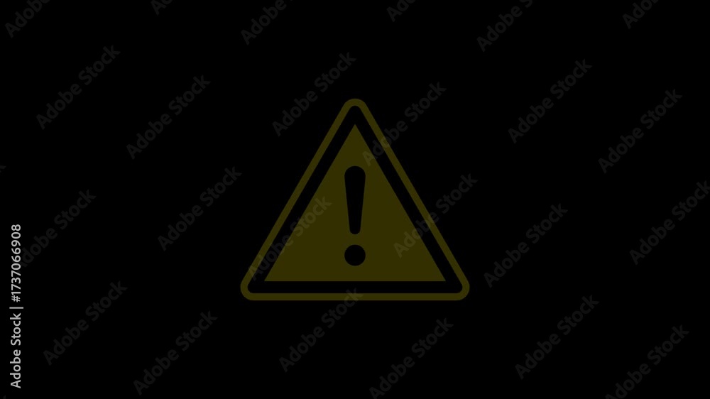 Risk caution message icon animation. Danger error icon. symbols danger ...