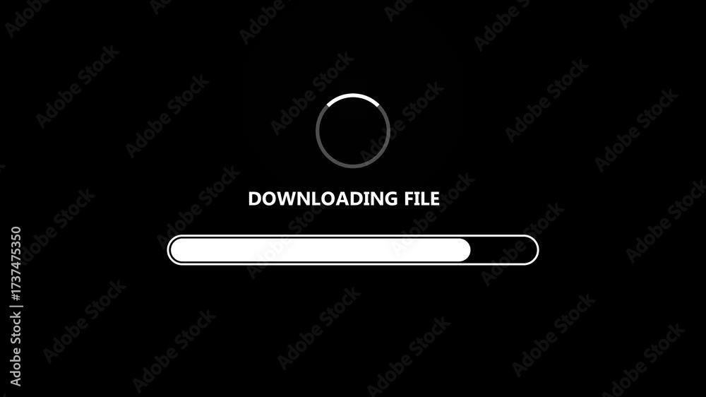 Downloading process with progress bar. Vertical shot.progress bar loading downloading files to ...