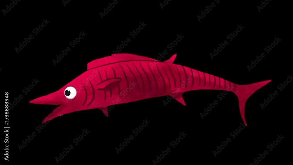 Aquarium fish, 2D Cartoon Fish Swimming Animation. Loop 2d Animation ...