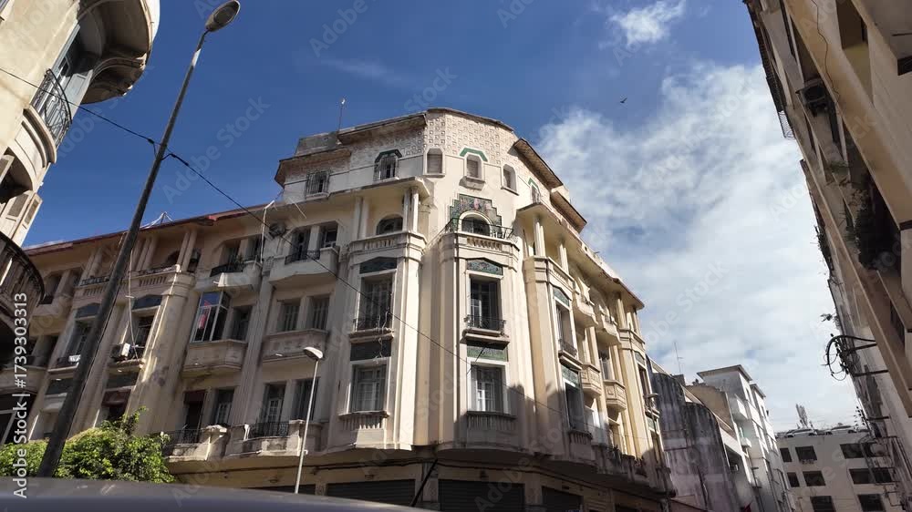 Spanish-Style Colonial Building in Downtown Casablanca, Morocco August ...
