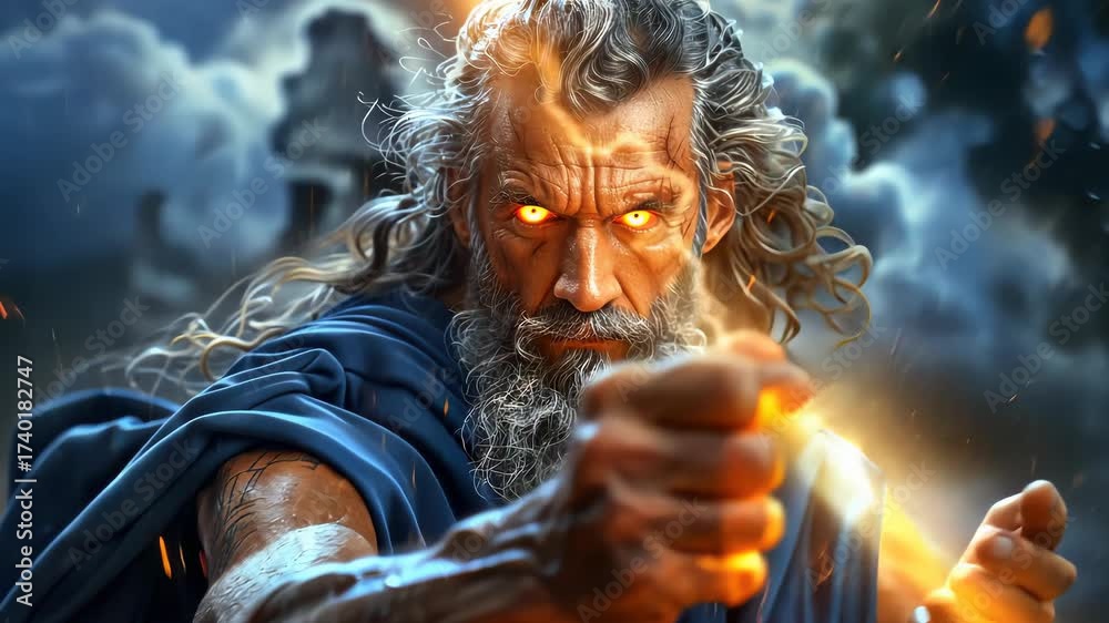 Zeus Olympian myth: thunder ruler, lightning bearer, celestial throne ...