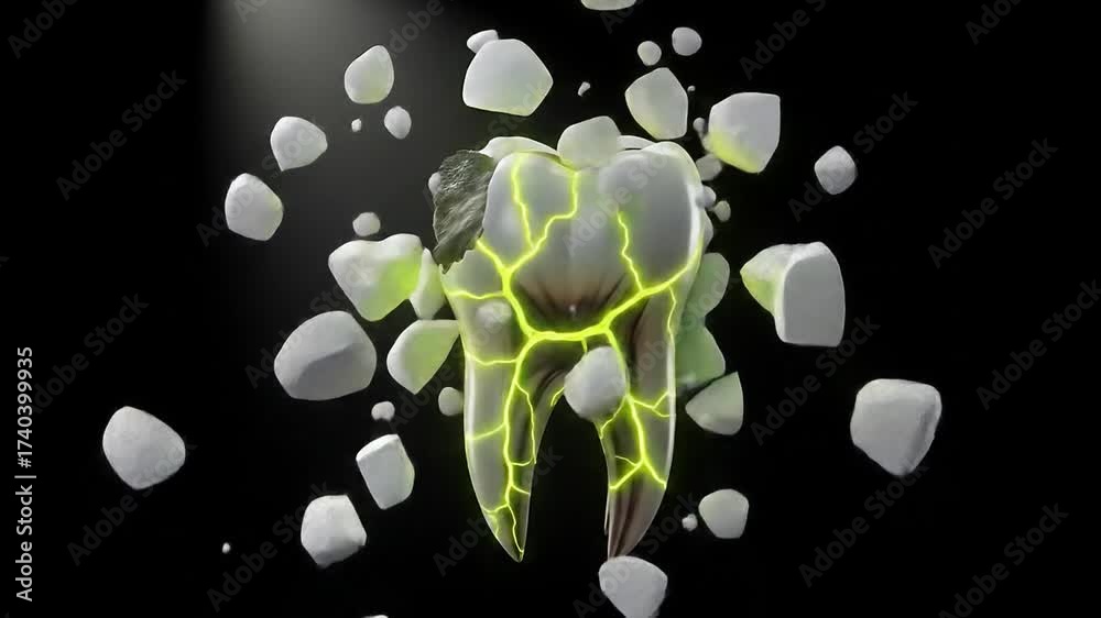 Decaying Tooth: Animated 3D Model of Dental Damage and Repair with ...