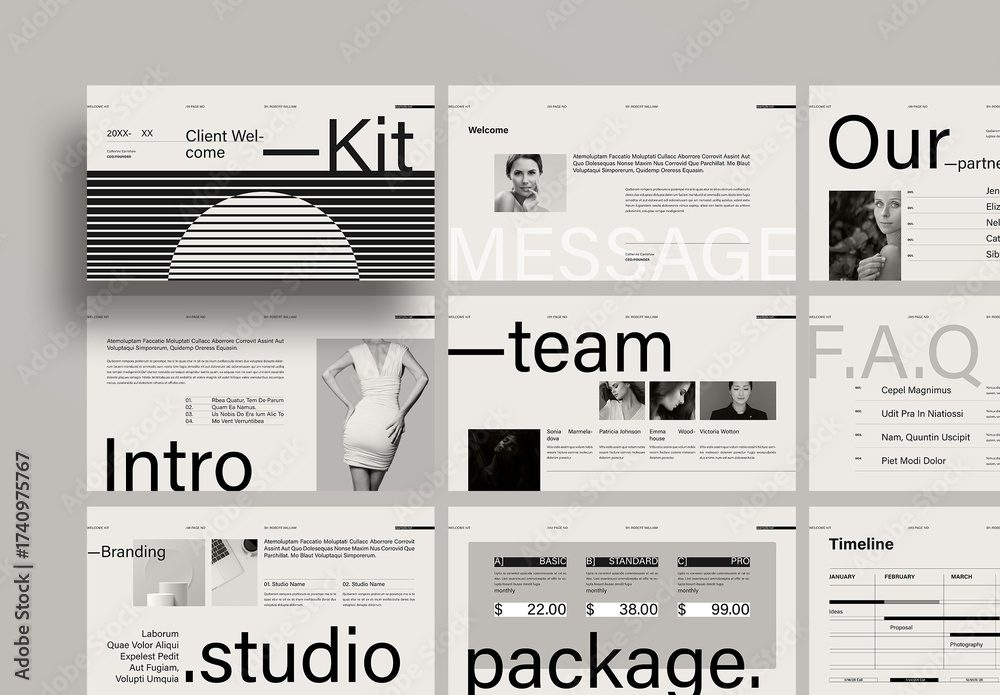 Modelo de Welcome Kit Presentation Template do Stock | Adobe Stock