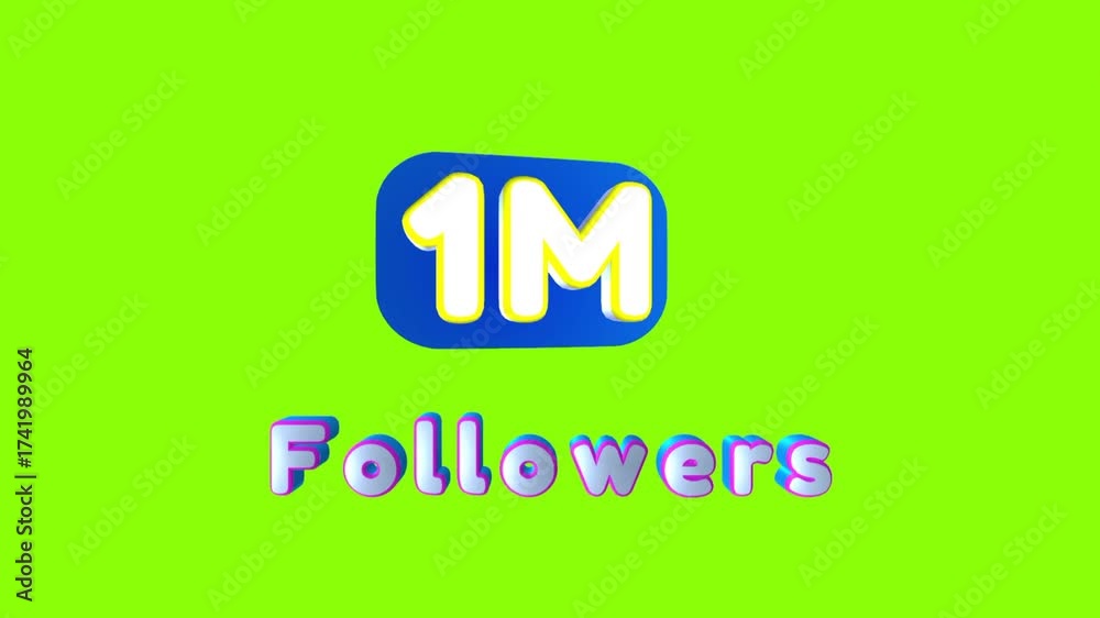 Celebrate 1M Followers Fun 3D Animation for Social Media Milestones ...