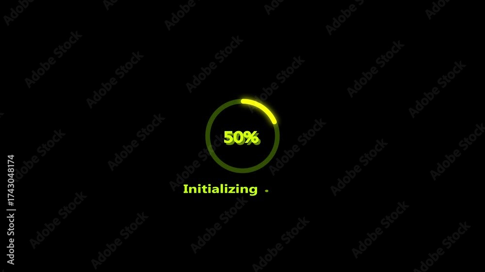 Modern system loading and Initializing animation with circular progress ...