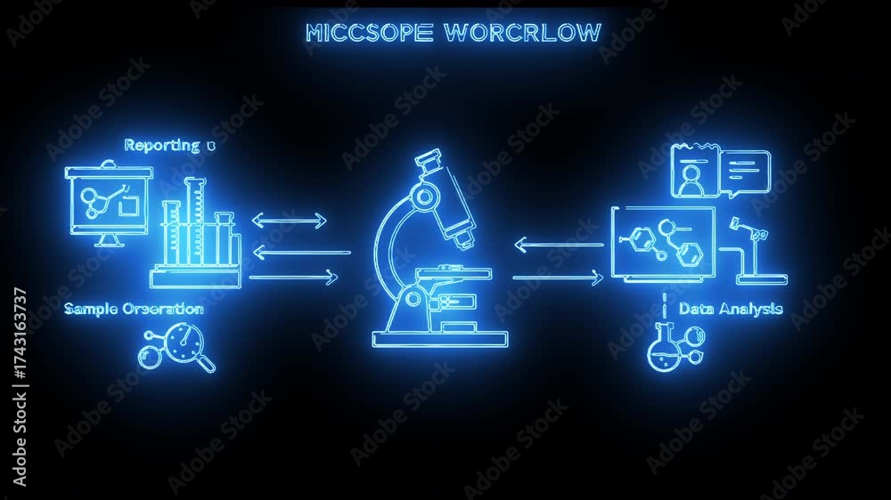 Microscope Workflow A Visual Guide to the Scientific Process Stock 비디오 ...