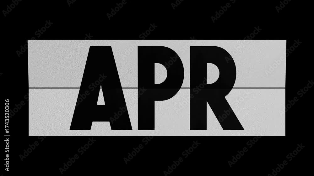 Flip calendar changing abbreviated months from January to December - 3D ...