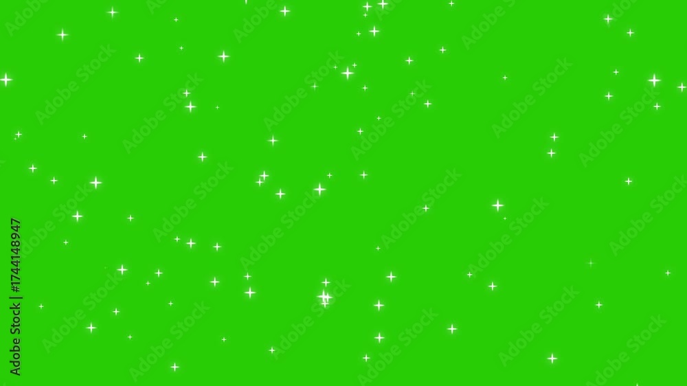 Sparkling twinkling Star or blinking light effect on green screen ...