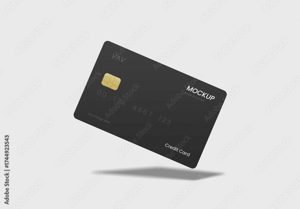 Floating Credit Card PSD Mockup Stock Template | Adobe Stock