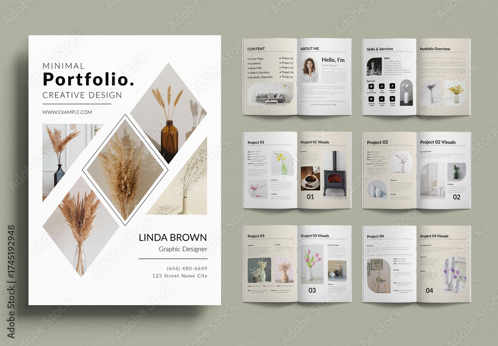 Portfolio Template Layout Stock Template | Adobe Stock