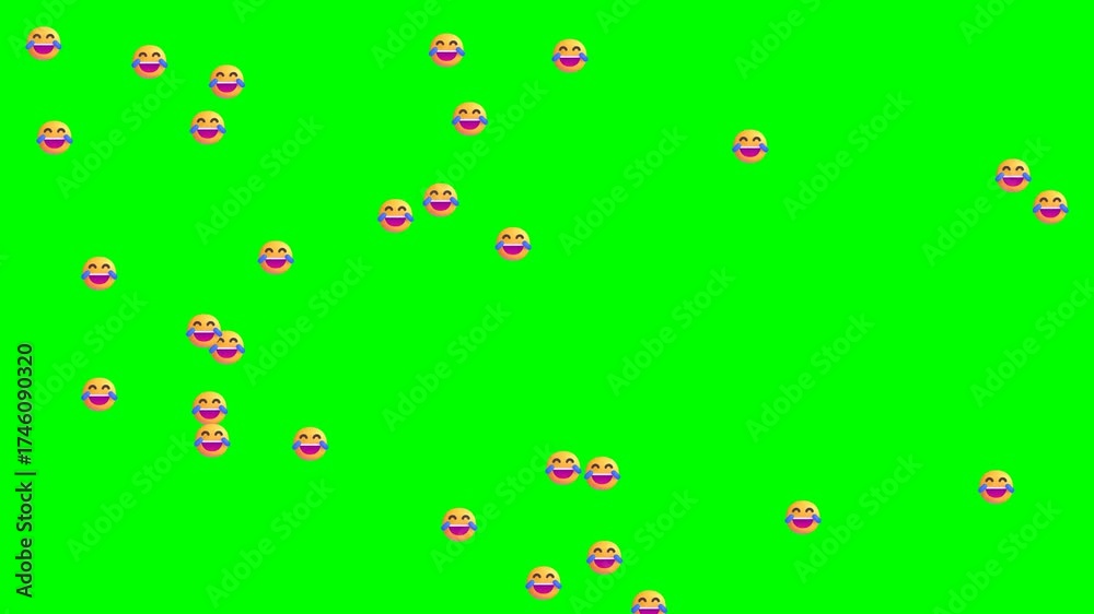 Stockvideo Animated Laughing Face Emojis with Bouncing Effect - 4K ...