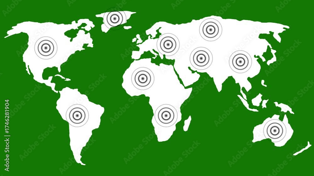 World map travel route location animation, world map showing the ...