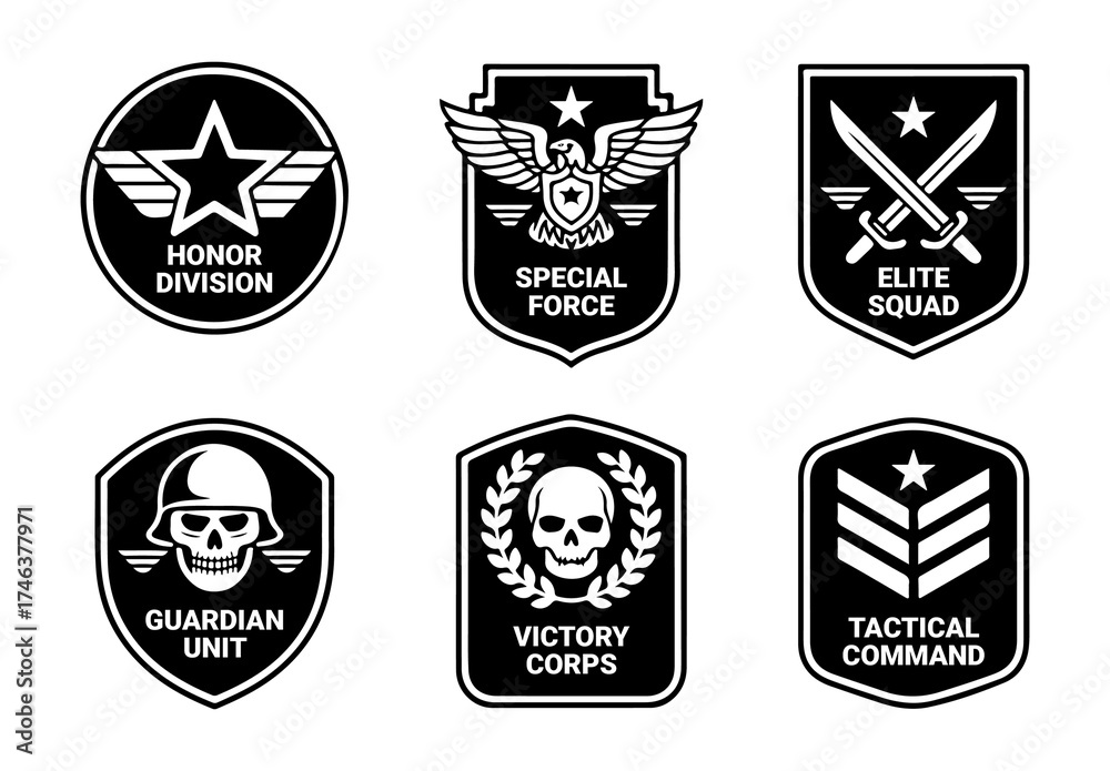 Military Badge Design Layout Stock Template | Adobe Stock