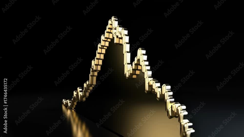Gold price graph peak reflection chart showing dramatic decline and ...