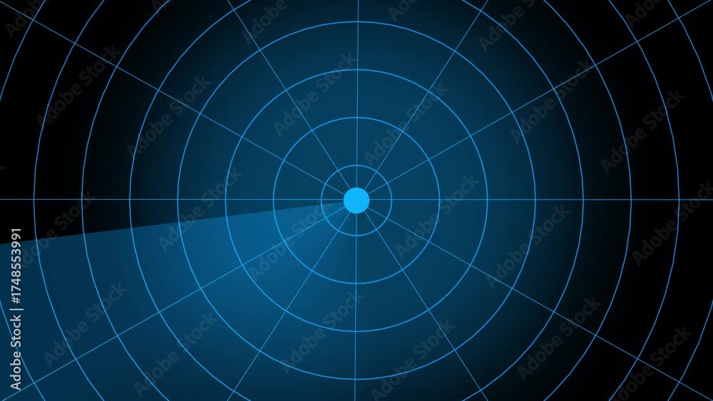 Aerial defense radar hologram with heatmap effects and blinking signal ...