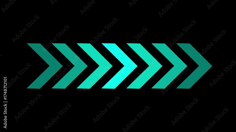 Right-directional arrow loop animation. Animated arrows for the overlay ...