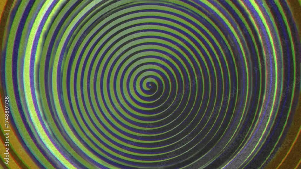 Hypnosis hypnotized spinning spiral animation green screen background ...