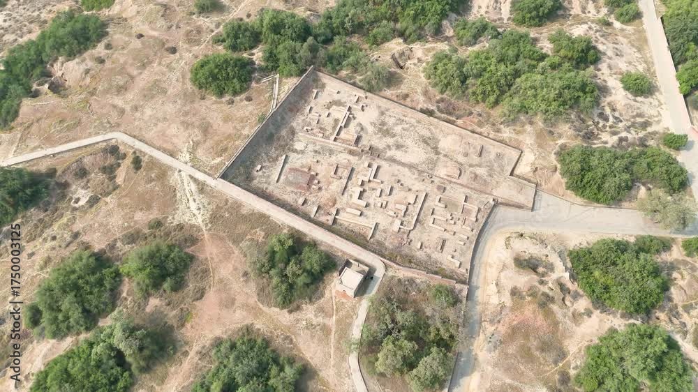 Mound AB Southern 4k drone footage of Harappa ruins - Indus Valley ...