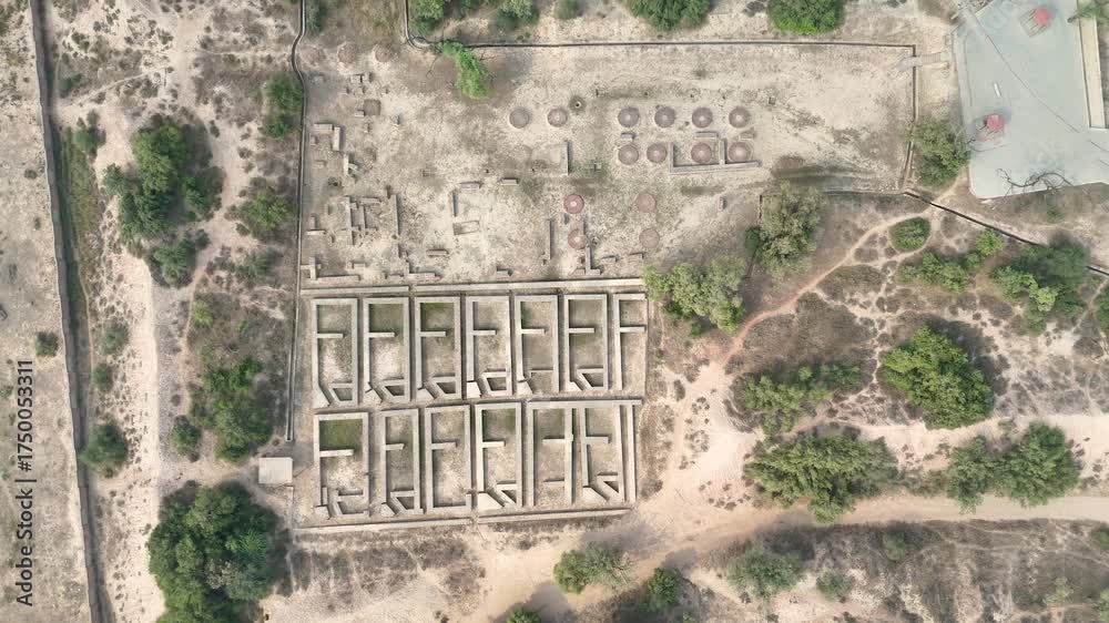 Drone footage of Harappa ruins (Mound F) - Indus Valley Civilization ...