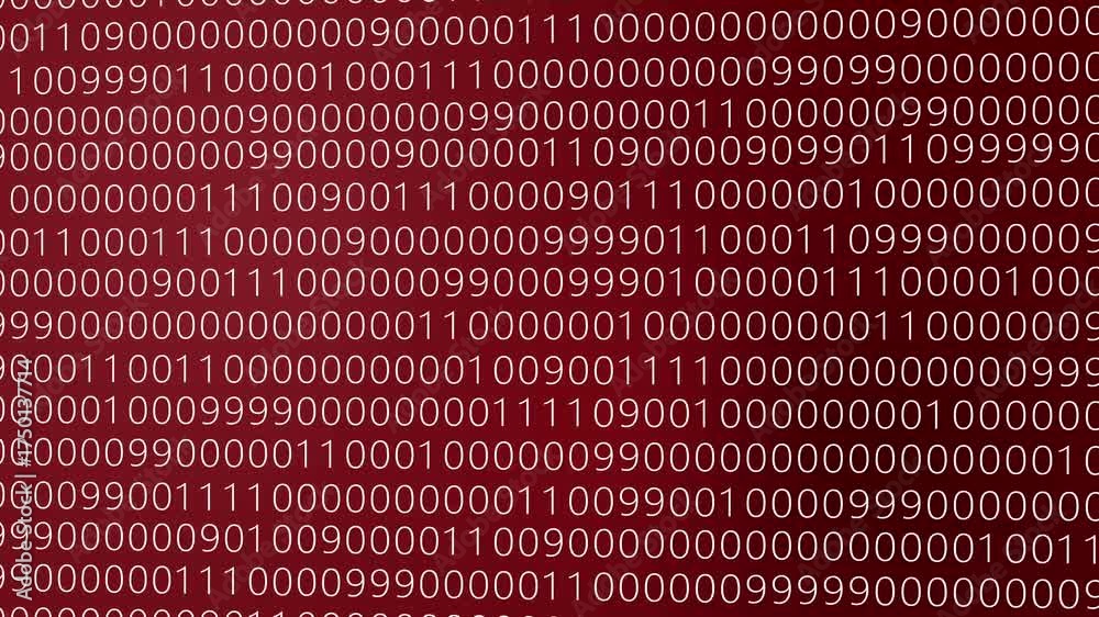 Binary Code Background on Computer Screen. Technical environment programming, binary code in the ...