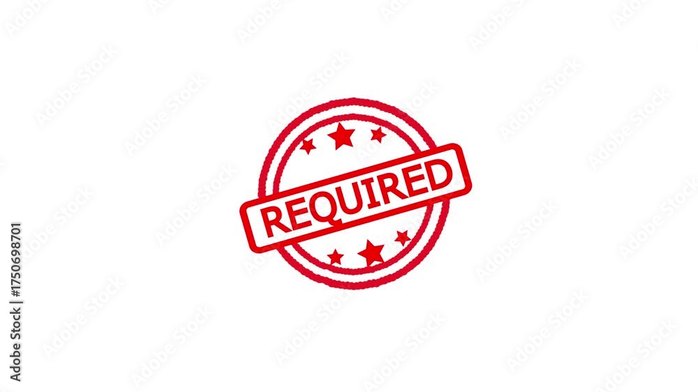 Required - Stamp, Imprint, Seal Template. Motion Graphics Video Footage ...