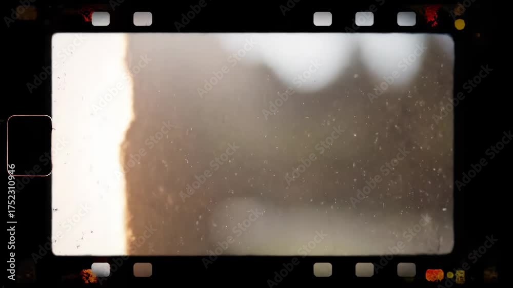 Film Burn 8mm Frame Overlay - A vintage 8mm film frame with a burn ...