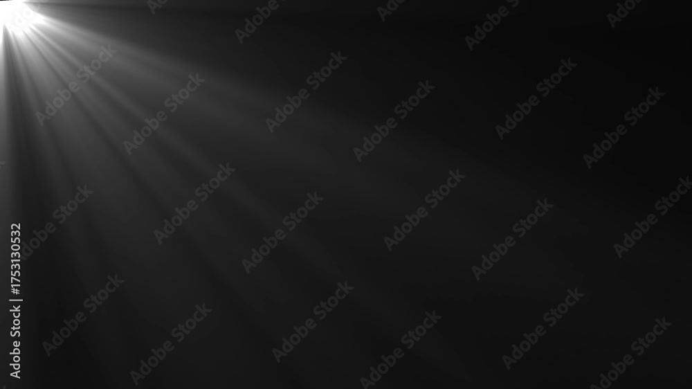 Dramatic Light Rays And Glowing Beams With Cinematic Overlay On Dark ...