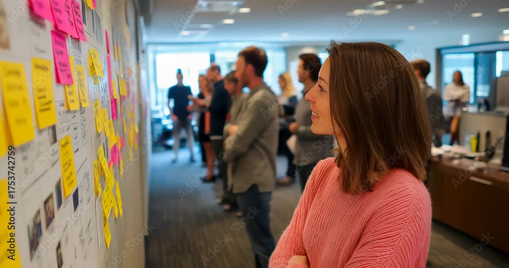 Customer Journey Mapping AI Sticky Notes Flow Diagrams Stock ビデオ ...
