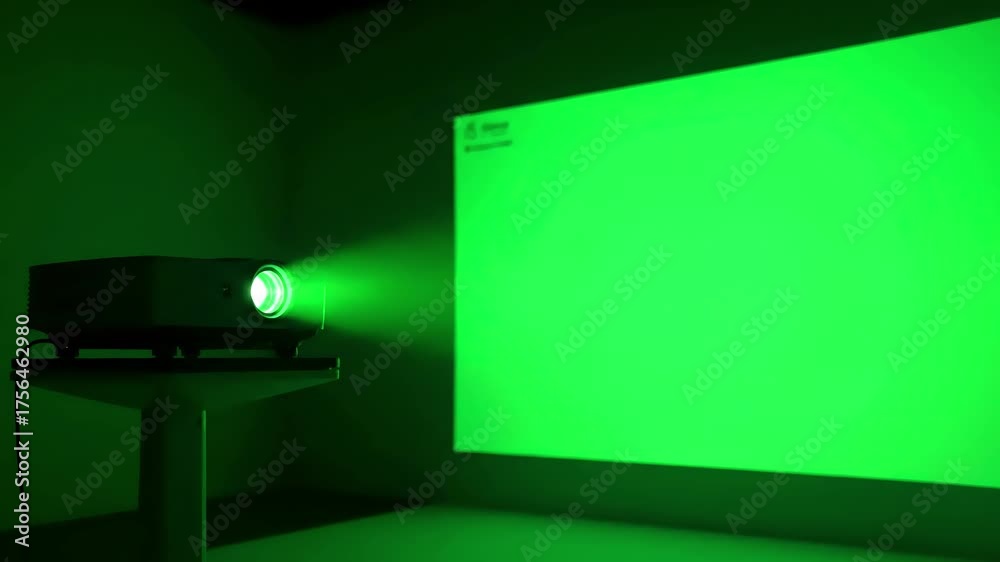 Dynamic Light Flow with cinema projector shows green screen distortion ...